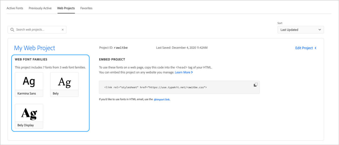 Add Adobe Fonts to Web Projects - Adobe Font Guide | CQL